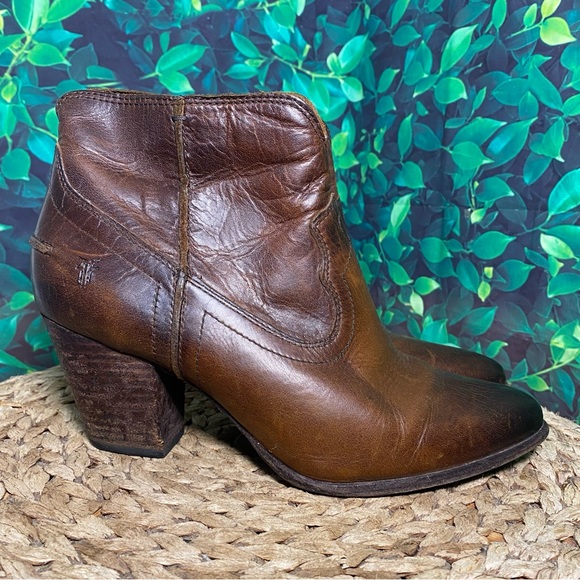 Frye | Shoes | Frye Renee Short Brown Leather Ankle Boots | Poshmark